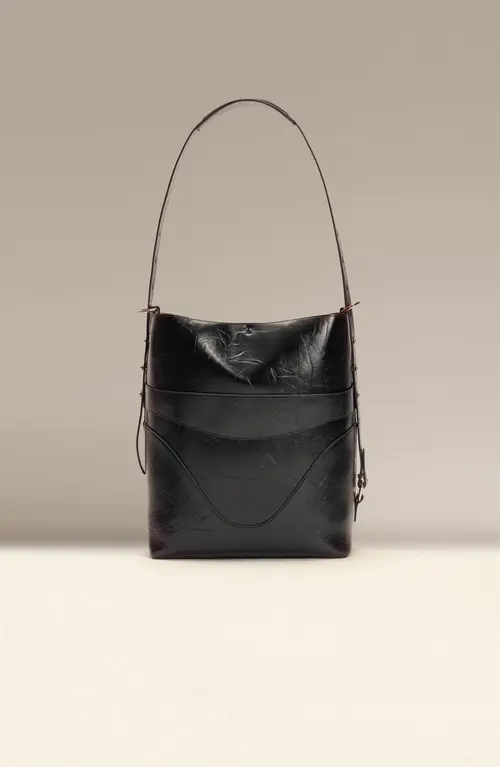 OLEADA Marina Soft Bucket Bag - Obsidian