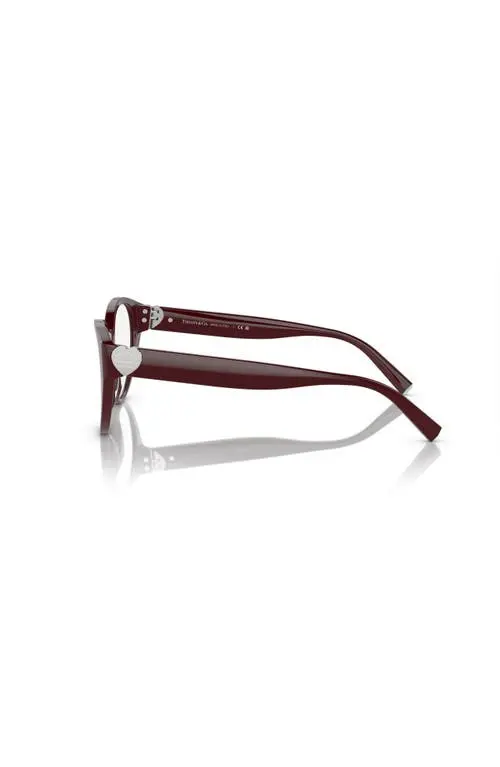 Tiffany & Co. Phantos Optical Glasses With Heart Motif - Red