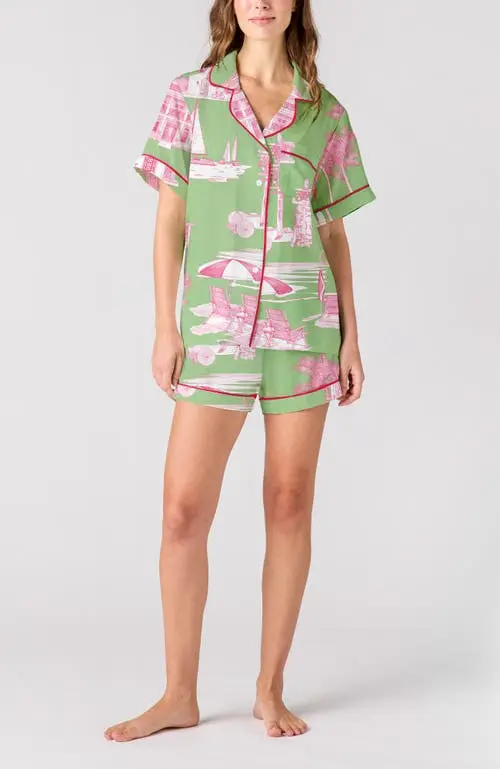 KATIE KIME Printed Shorts Set - Green