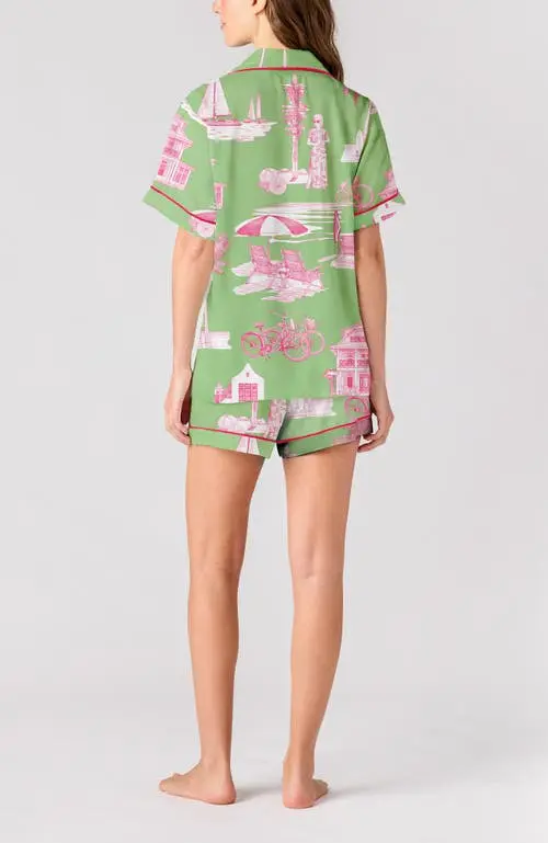 KATIE KIME Printed Shorts Set - Green