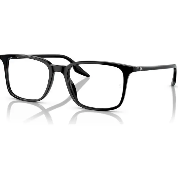 Ray-ban Rectangle Full Rim Acetate Eyeglasses - Black