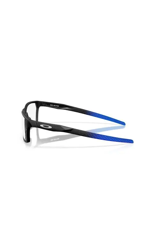 Oakley 55mm Rectangle Optical Glasses - Black/blue