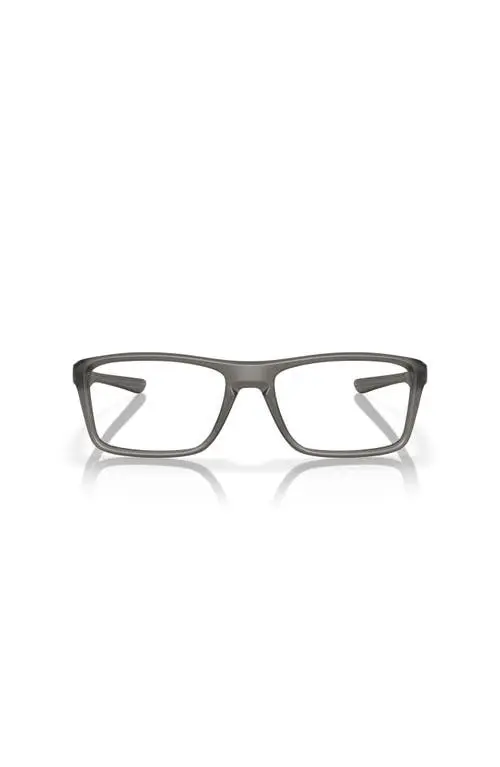 Oakley 57mm Rectangle Full Rim Eyeglasses - Grey