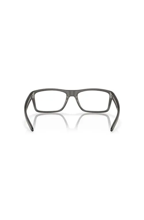 Oakley 57mm Rectangle Full Rim Eyeglasses - Grey