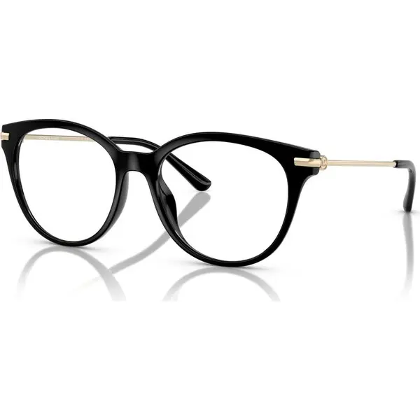 Michael Kors 54mm Round Full Rim Eyeglasses - Black