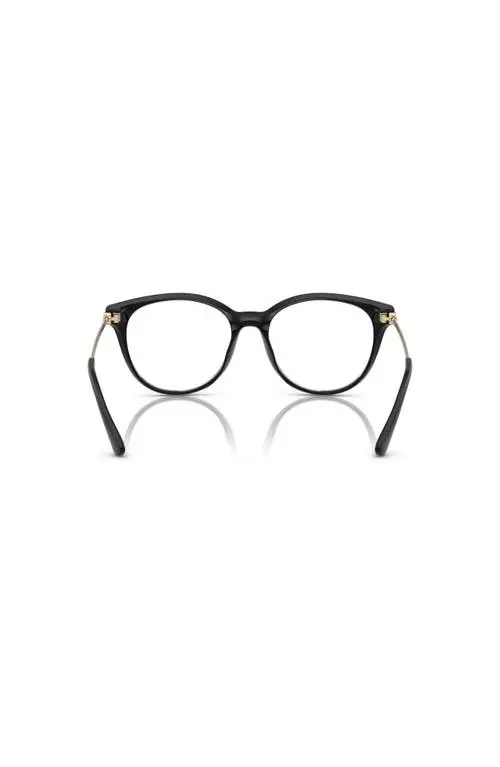 Michael Kors 54mm Round Full Rim Eyeglasses - Black
