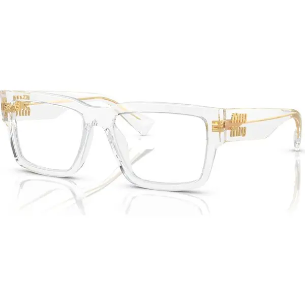 Miu Miu Rectangle Full Rim Optical Glasses - Transparent