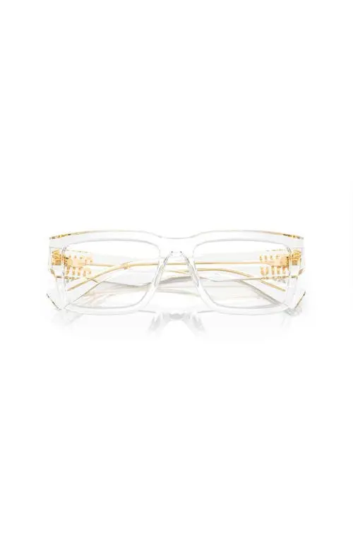 Miu Miu Rectangle Full Rim Optical Glasses - Transparent