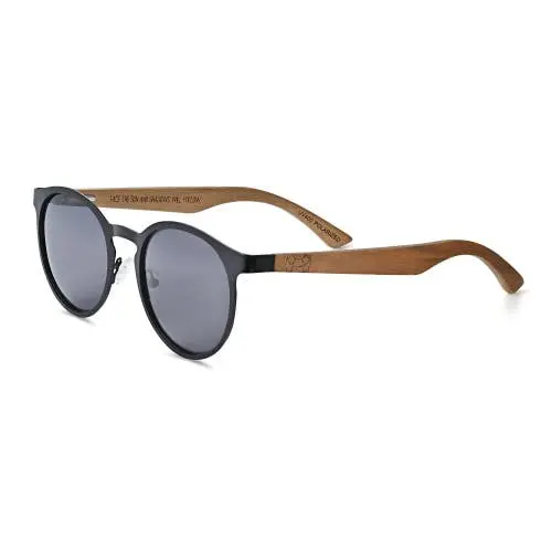 EARTH WOOD Positano Polarized Sunglasses - Black/black