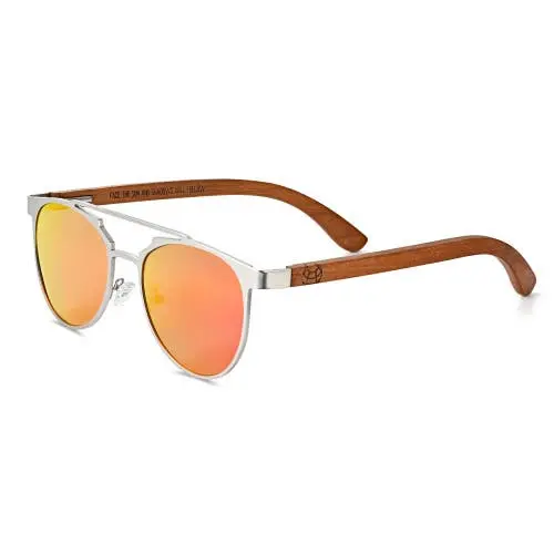 EARTH WOOD Positano Polarized Sunglasses - Dark Brown/black