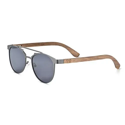 EARTH WOOD Kotor Polarized Sunglasses - Dark Brown/black