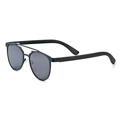 EARTH WOOD Reine Polarized Sunglasses - Black/black