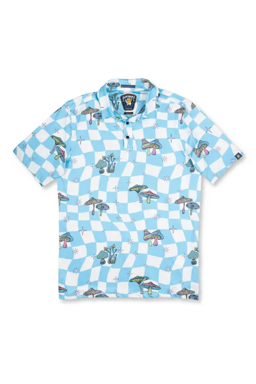 BAJA LLAMA Trip Of A Lifetimeswingers Performance Polo - Blue