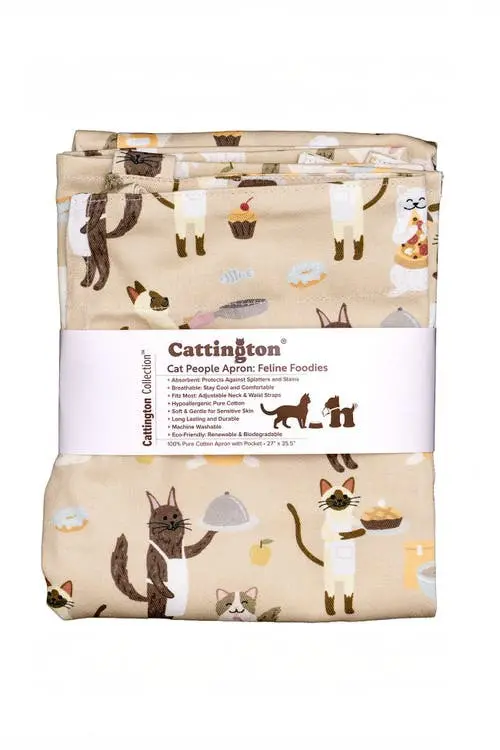 CATTINGTON Kitchen Apron For Cat Lovers