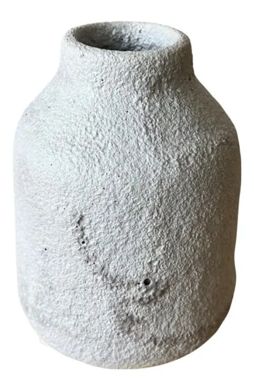 GINA DESANTIS CERAMICS Round Crater Vase - Grey