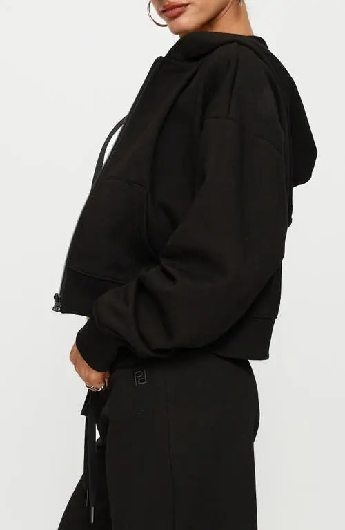 Princess Polly Revive Crop Zip-up Hoodie