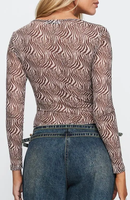 Princess Polly Abstract Print Mesh Top