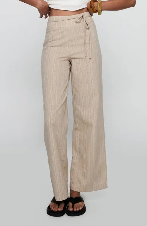 Princess Polly Rush Hours Tie Waist Flare Pants