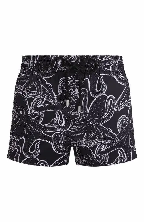 Vilebrequin Poulpes Octopus Print Swim Shorts - Noir