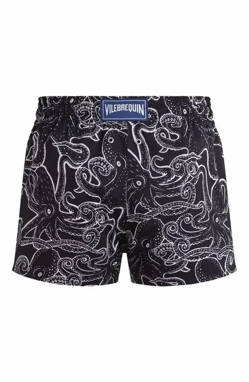 Vilebrequin Poulpes Octopus Print Swim Shorts - Noir
