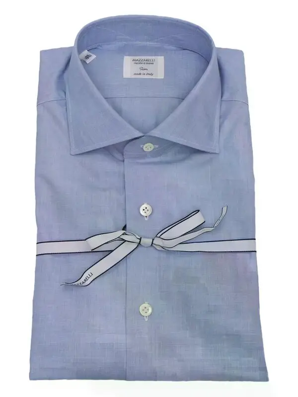 MAZZARELLI Cotton Shirt - Blue