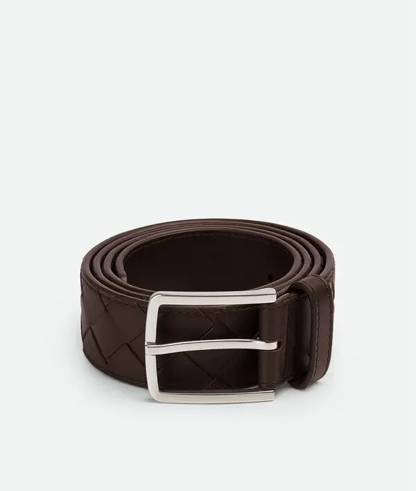 Bottega Veneta Intrecciato Leather Belt - Fondant