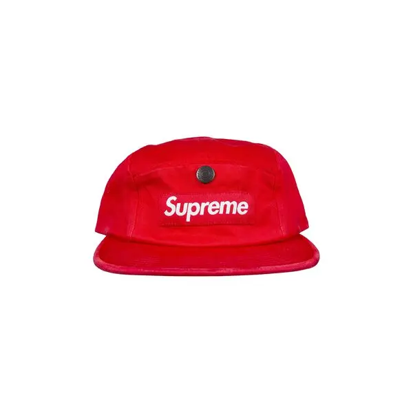 Supreme Snap Button Pocket Camp Cap - Red