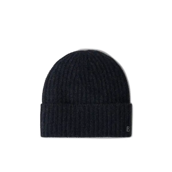 Bogner Rib-knit Beanie - Navy Blue/anthracite