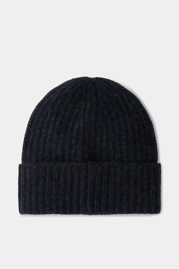 Bogner Rib-knit Beanie - Navy Blue/anthracite