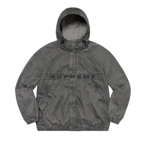 Supreme Overdyed Twill Hooded Jacket - Black | Editorialist