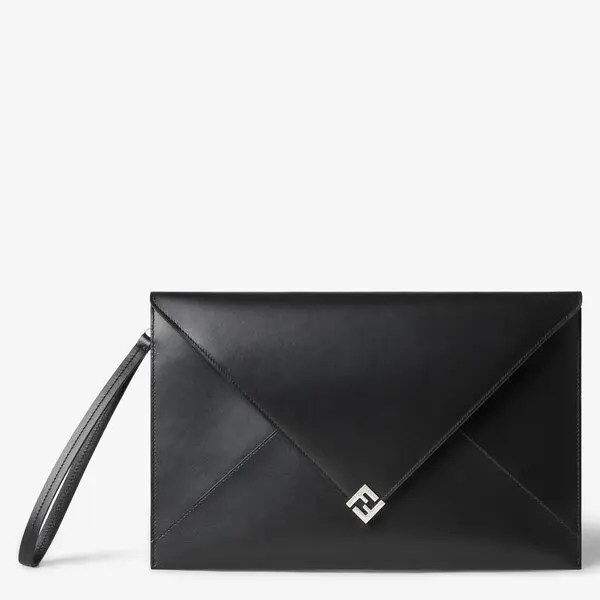 Fendi Large Ff Squared Flat Pouch - Black