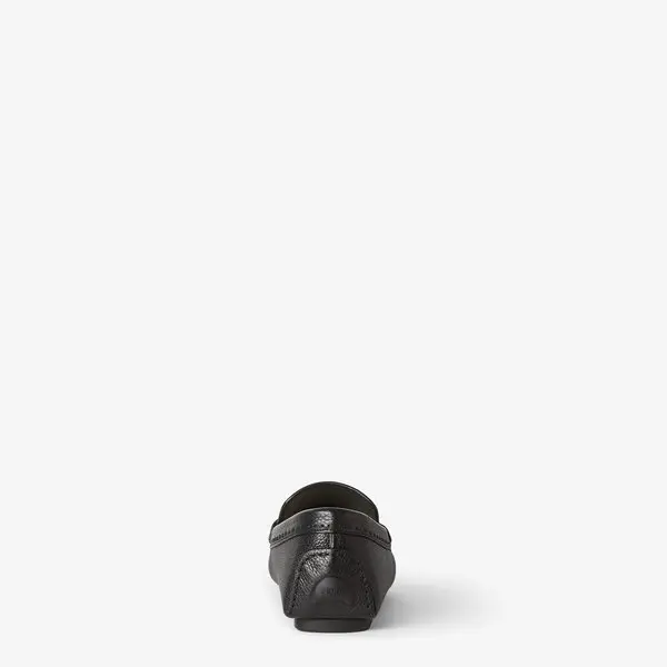 Fendi Ff Metal Driving Loafers - Black