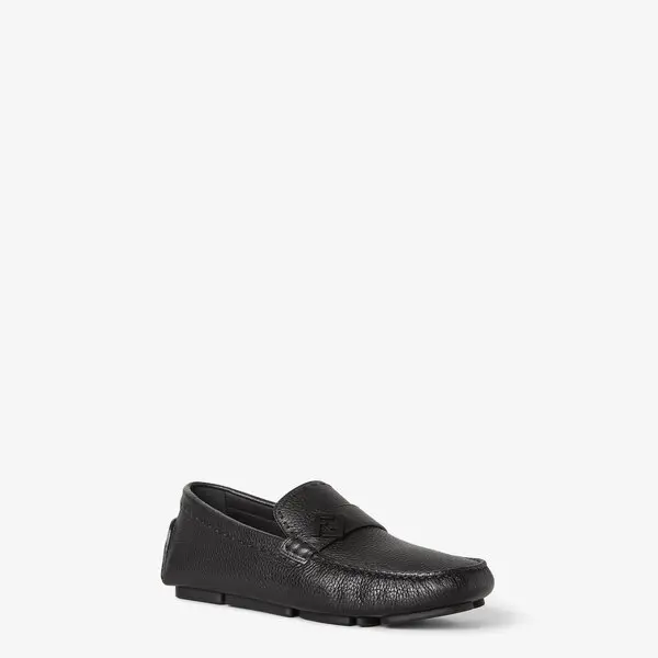 Fendi Ff Metal Driving Loafers - Black