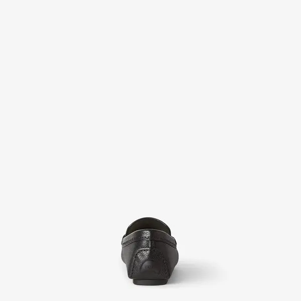 Fendi Ff Metal Driving Loafers - Black