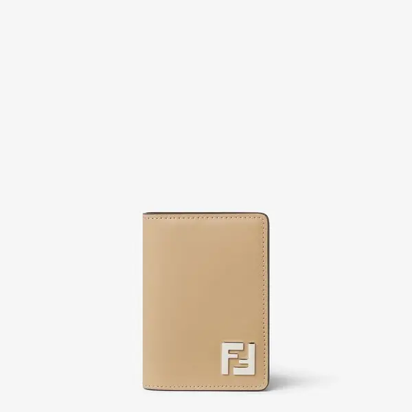 Fendi Ff Squared Card Holder - Beige