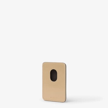 Fendi Ff Squared Magsafe Card Holder - Beige