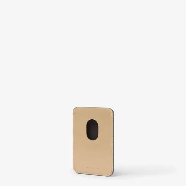 Fendi Ff Squared Magsafe Card Holder - Beige