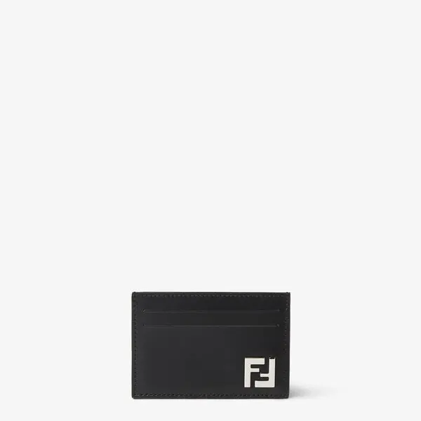 Fendi Ff Squared Slim Card Holder - Black