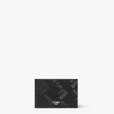 Fendi Shadow Slim Card Holder - Black