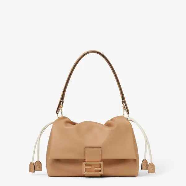 Fendi Mamma Baguette Medium Bag - Beige