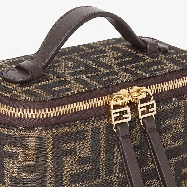 Fendi Jacquard Vanity Bag - Brown