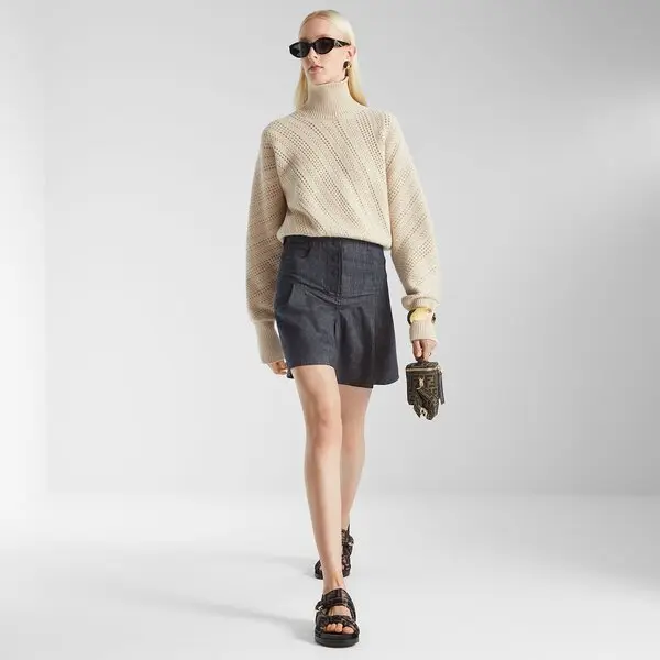 Fendi Jacquard Vanity Bag - Brown