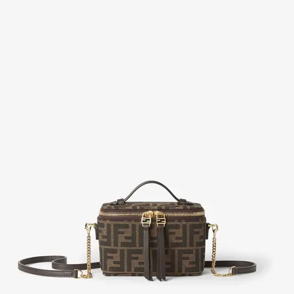 Fendi Jacquard Vanity Bag - Brown
