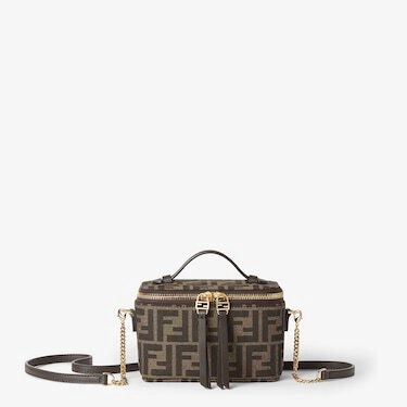 Fendi Jacquard Vanity Bag - Brown