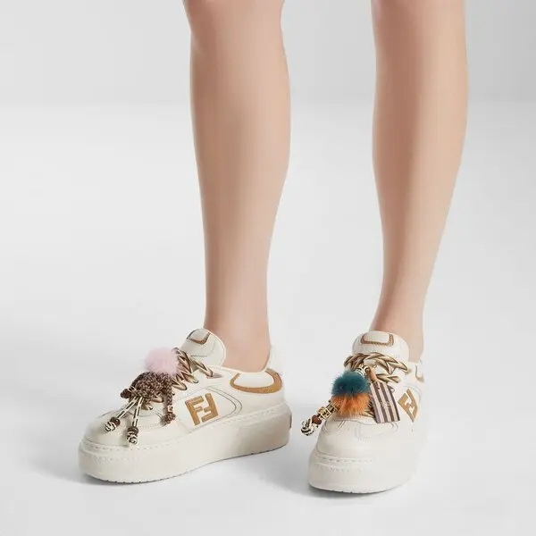 Fendi Match Lace-up Sneakers