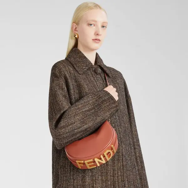 Fendi Fendigraphy Mini Hobo Bag - Brown