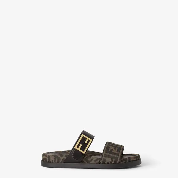Fendi Ff Baguette Slides - Multicolour