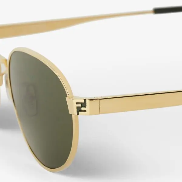 Fendi Metal Oval Sunglasses - Green