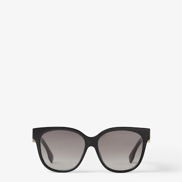 Fendi Ff Diamonds Round Sunglasses - Black