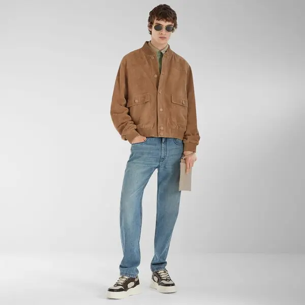 Fendi Suede Bomber Jacket